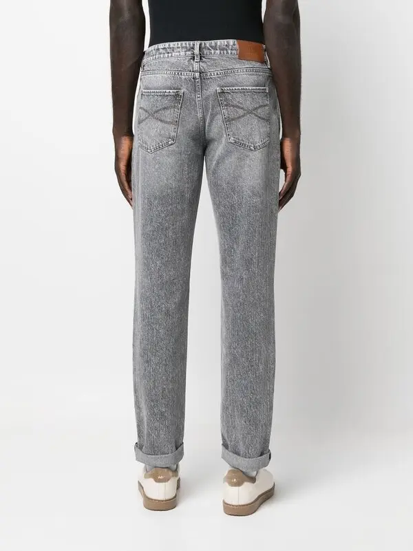 Brunello Cucinelli Straight-leg Jeans - Grey
