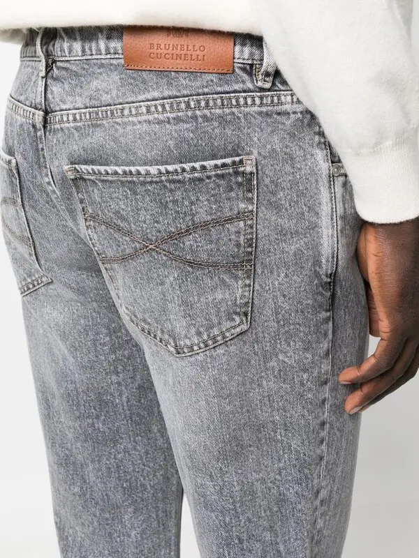 Brunello Cucinelli Straight-leg Jeans - Grey