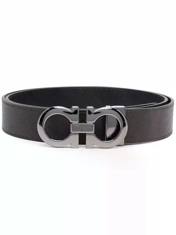 FERRAGAMO Gancini Reversible Belt - Black