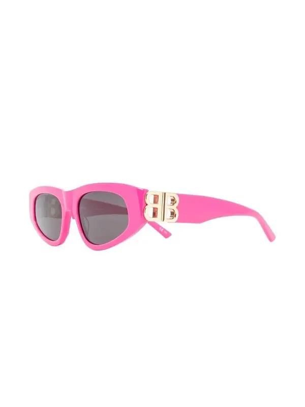 Balenciaga Logo-plaque Cat-eye Sunglasses - Pink