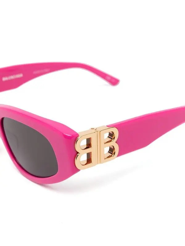 Balenciaga Logo-plaque Cat-eye Sunglasses - Pink