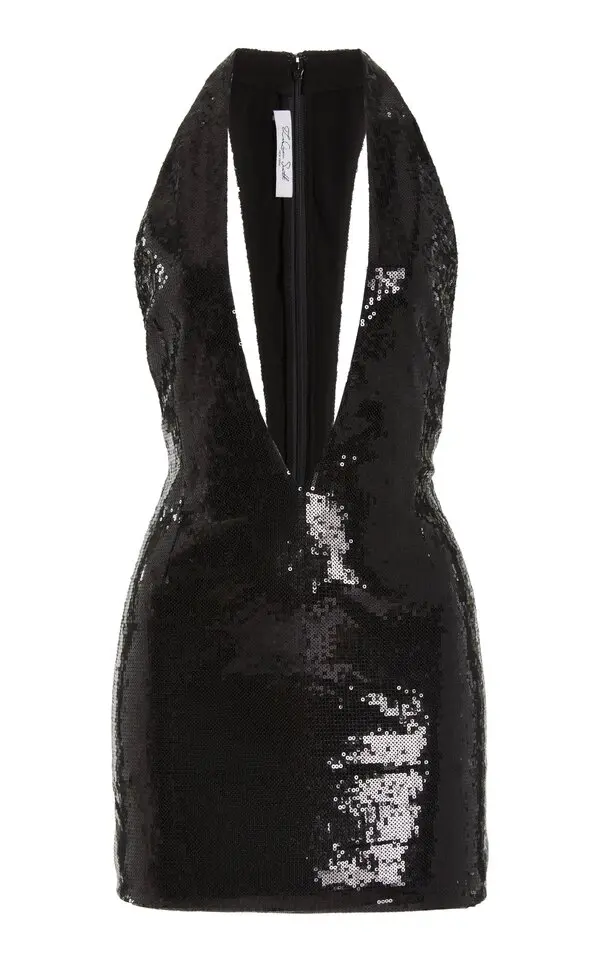 laquan smith black dress Color-block Linen Dress SCILLA in black-caramel main image 0
