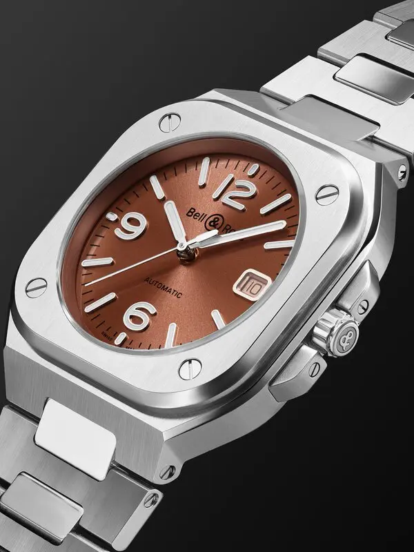 BELL & ROSS Br 05 Automatic Stainless Steel Watch - Brown