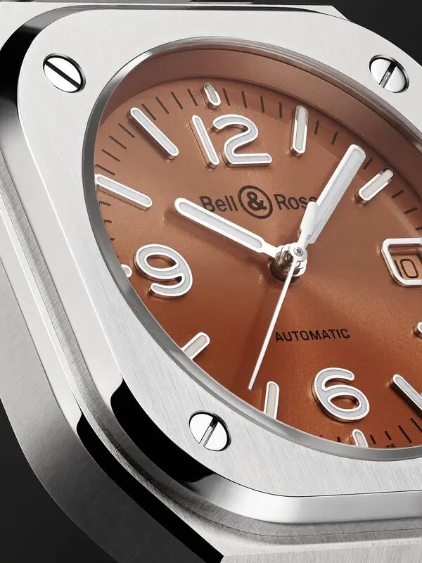 BELL & ROSS Br 05 Automatic Stainless Steel Watch - Brown