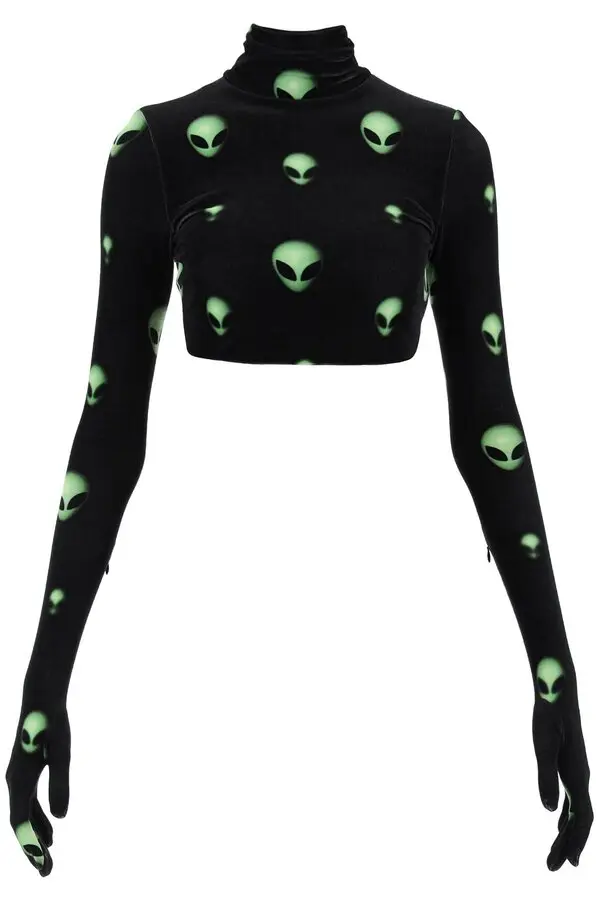 Vetements Alien Chenille Cropped-top