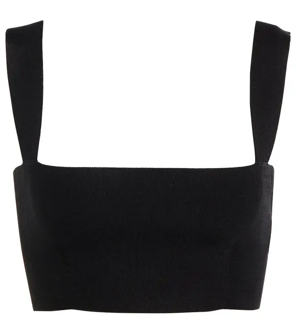 Victoria Beckham Square-neck Bandeau Top - Black