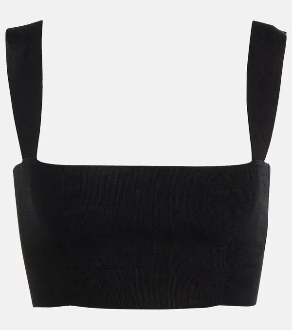 Victoria Beckham Square-neck Bandeau Top - Black
