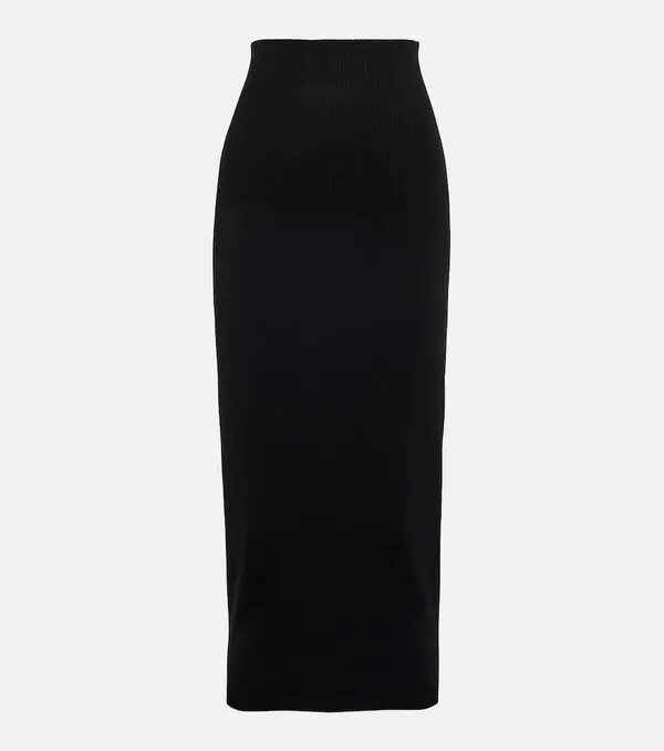 Victoria Beckham Body High-rise Knit Midi Skirt - Black