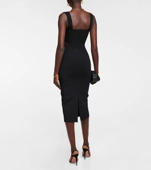 Victoria Beckham Body High-rise Knit Midi Skirt - Black