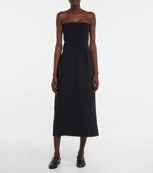 THE ROW Strapless Midi Dress