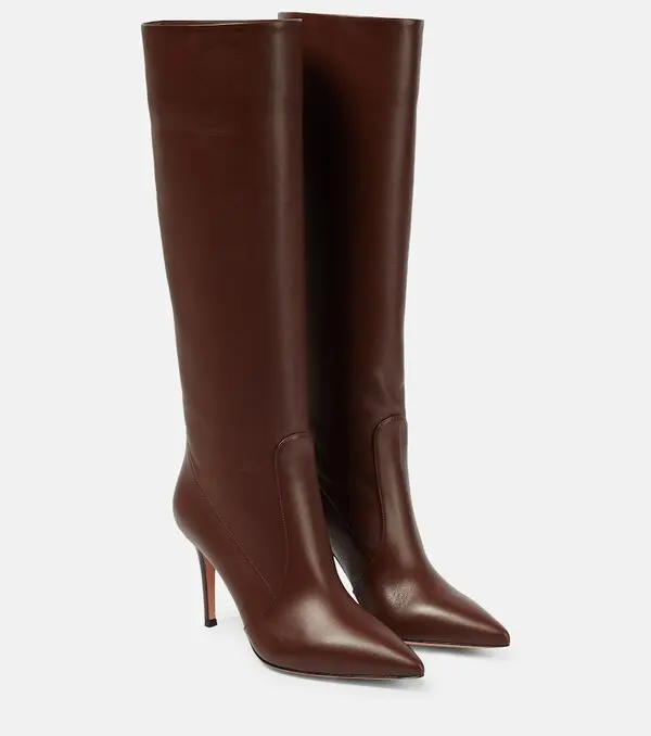 GIANVITO ROSSI Hansen 85 Knee-high Leather Boots - Brown