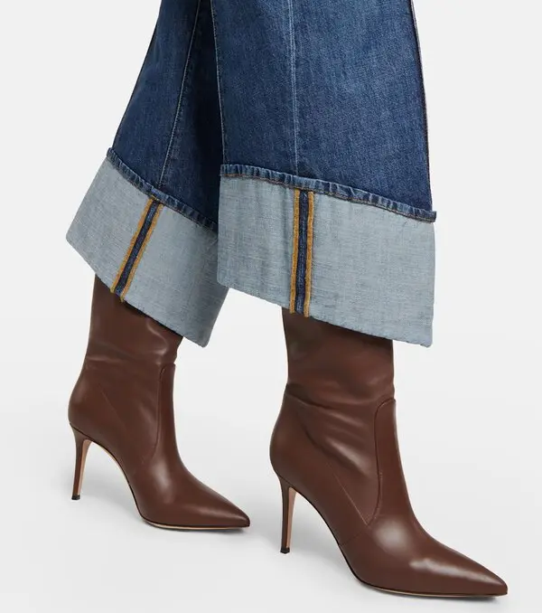 GIANVITO ROSSI Hansen 85 Knee-high Leather Boots - Brown