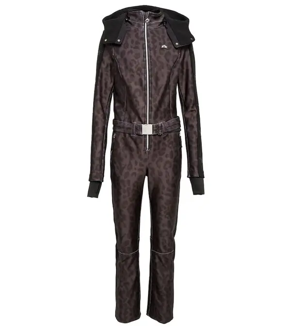 JETSET Magic Ghoster Leopard-print Ski Suit - Black