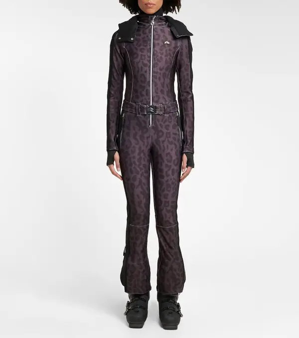 JETSET Magic Ghoster Leopard-print Ski Suit - Black