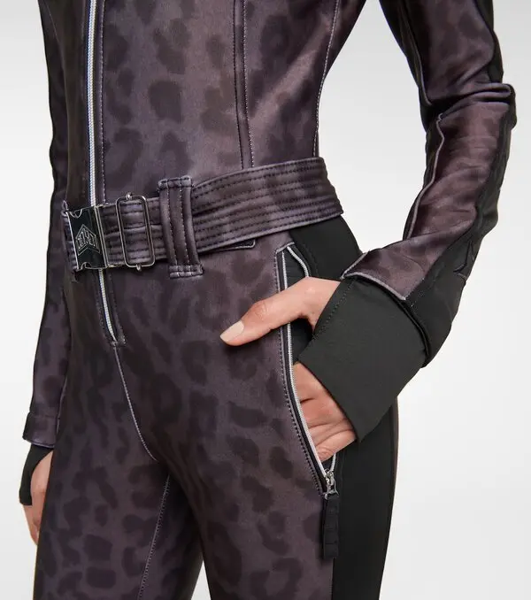 JETSET Magic Ghoster Leopard-print Ski Suit - Black