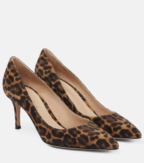 GIANVITO ROSSI 70 Leopard-print Pumps - Multicoloured