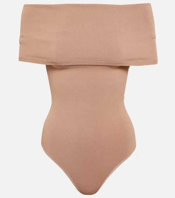 Alaïa Off-the-shoulder Bodysuit - Black