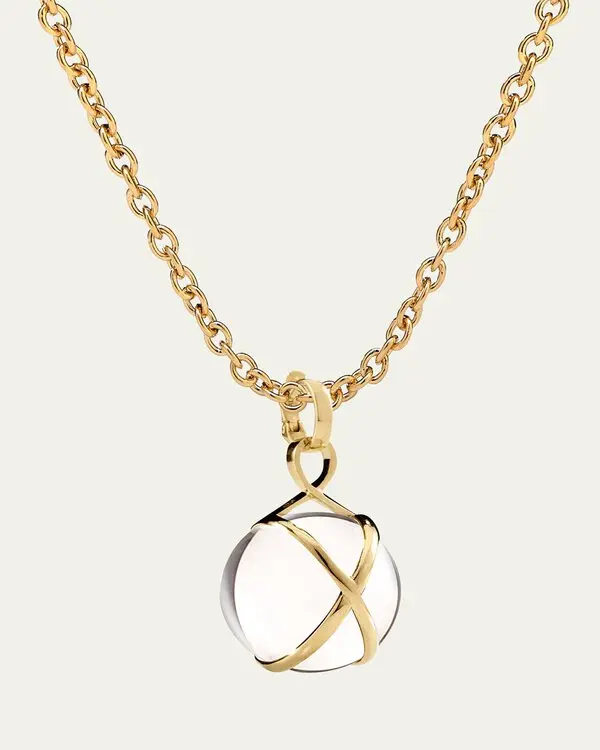 L. KLEIN Prisma 18k & Crystal Quartz Pendant Necklace - Gold