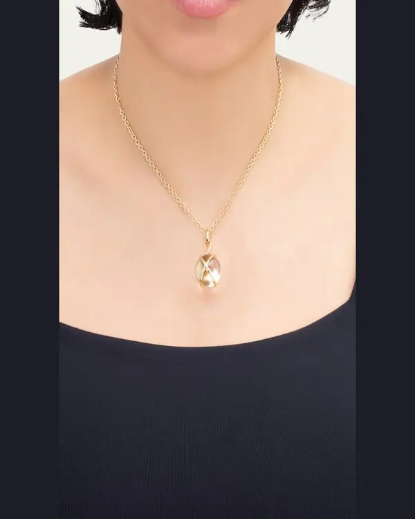 L. KLEIN Prisma 18k & Crystal Quartz Pendant Necklace - Gold