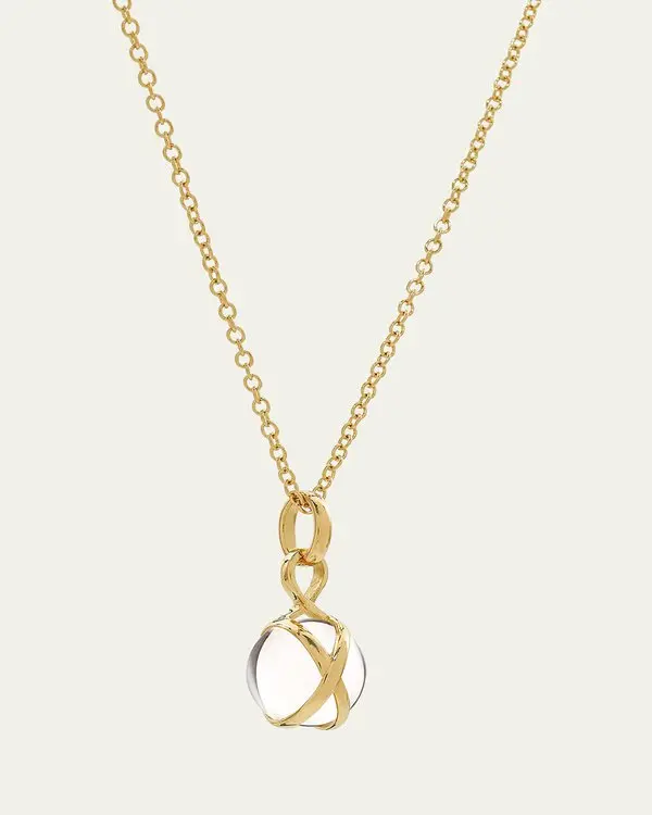 L. KLEIN Prisma 18k & Crystal Quartz Pendant Necklace - Gold