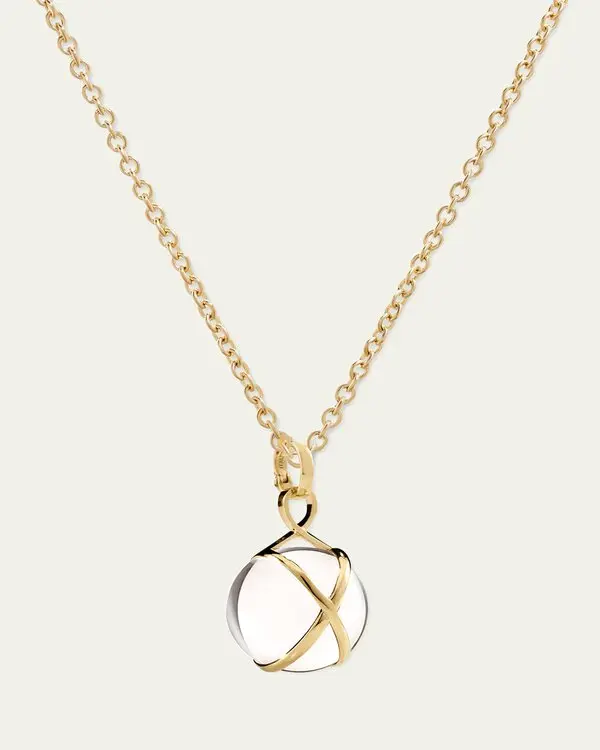 L. KLEIN Prisma 18k & Crystal Quartz Pendant Necklace - Gold