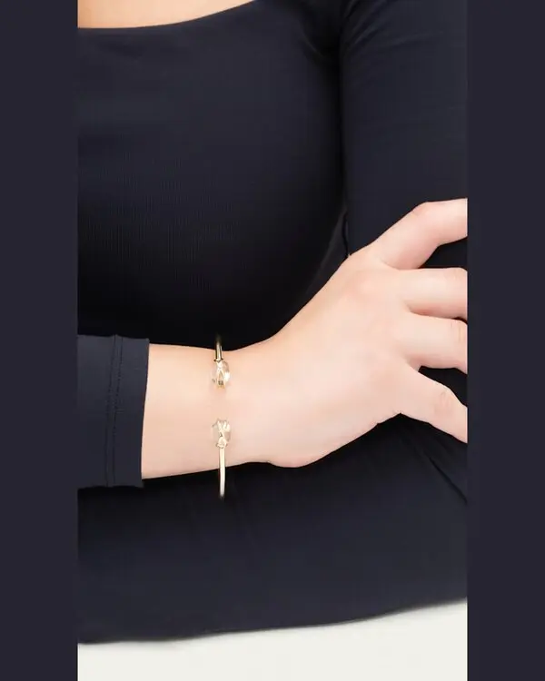 L. KLEIN Prisma Polished 18k Quartz Bangle - Gold