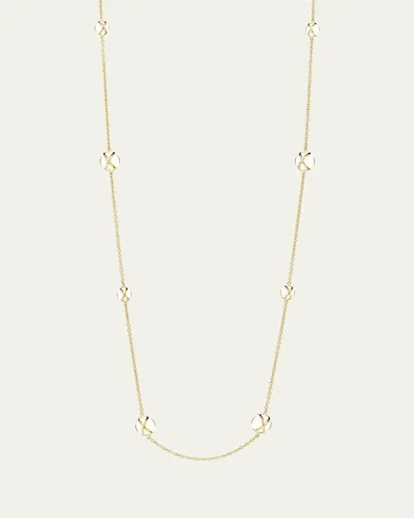 L. KLEIN Prisma 18k Crystal Quartz Station Necklace - Gold