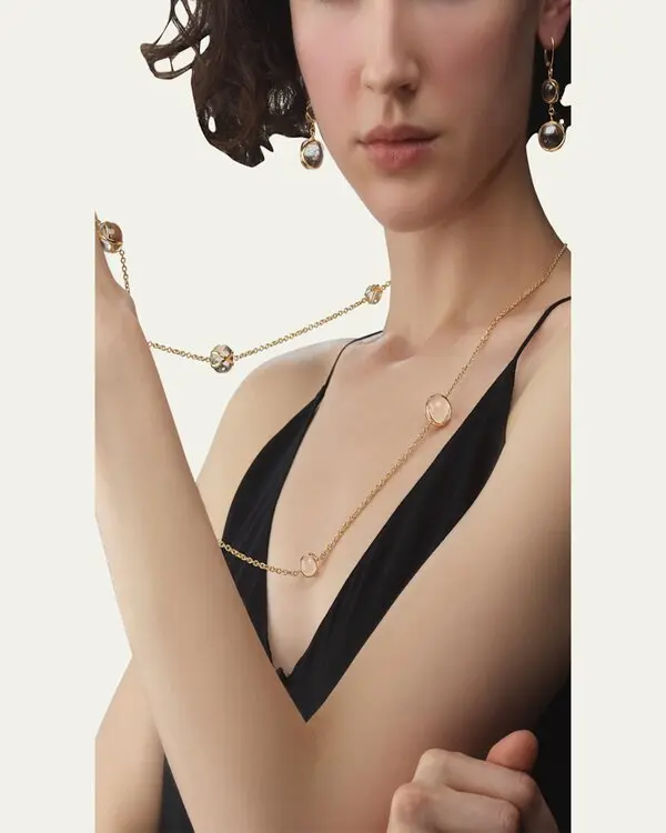 L. KLEIN Prisma 18k Crystal Quartz Station Necklace - Gold