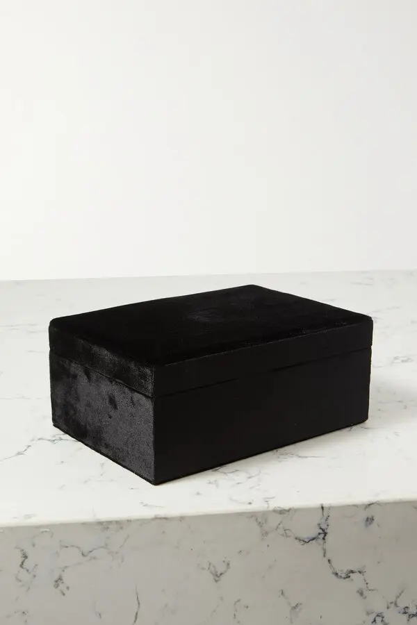 Sophie Bille Brahe Trésor Large Velvet Jewelry Box - Black
