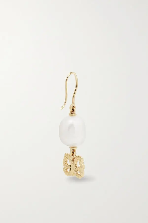 Alison Lou Butterfly Streamer 14-karat Pearl Single Earring