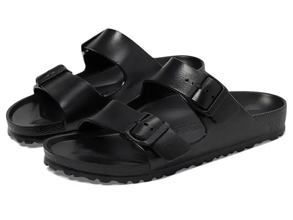 BIRKENSTOCK Arizona Eva Essentials Metallic Sandal - Black