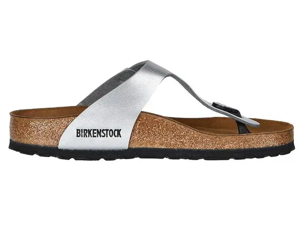 BIRKENSTOCK Gizeh Birko-flor Thong Sandals - Silver