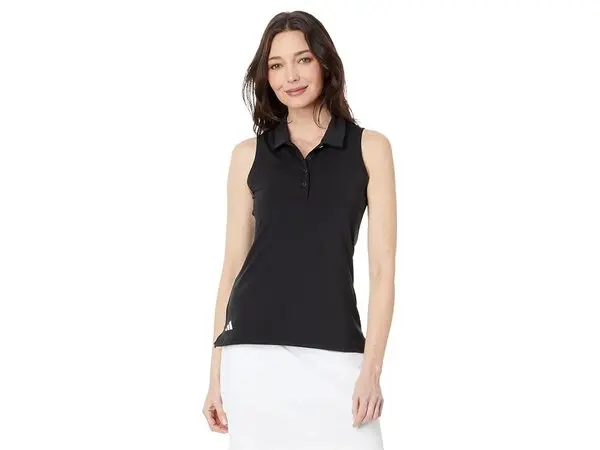 Adidas Ultimate365 Solid Sleeveless Golf Polo Shirt Clothing - Black