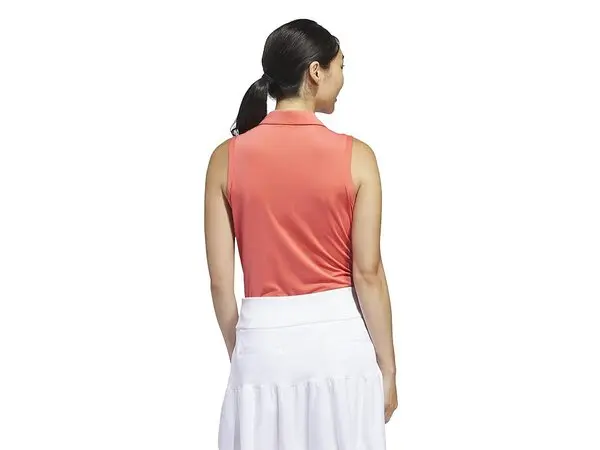 Adidas Ultimate365 Solid Sleeveless Golf Polo Shirt Clothing - Orange