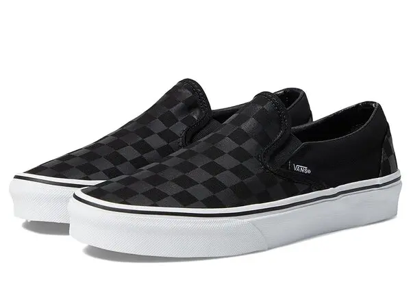 VANS Classic Slip-on Checkerboard Sneakers - Black