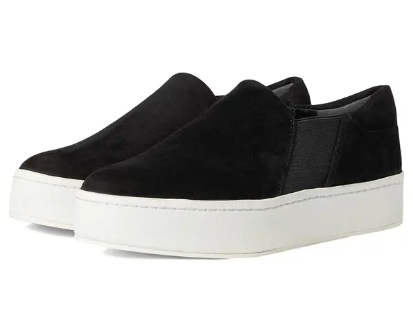 Vince Warren Leather Slip-on Platform Shoes - Black