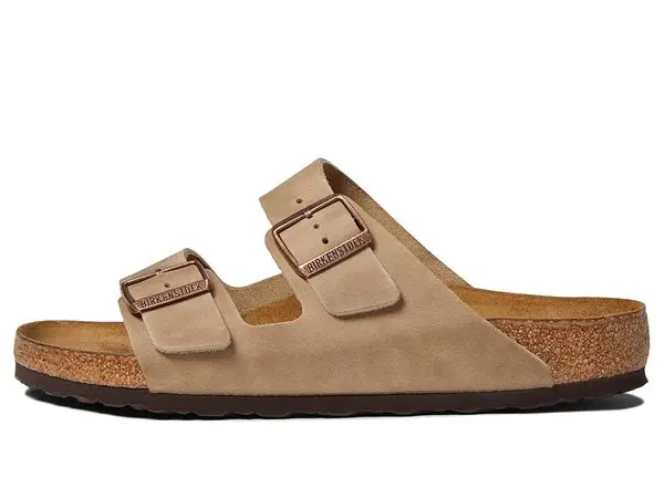 BIRKENSTOCK Arizona Soft Footbed Oiled Leather Sandals - Brown