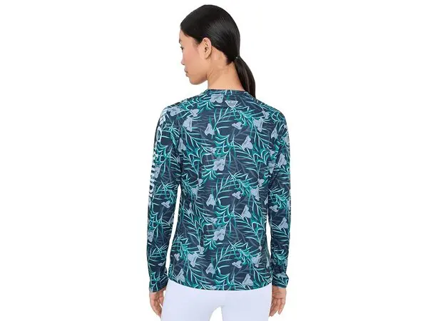 Columbia Pfg Super Tidal Long Sleeve Shirt With Tropical Print - Blue