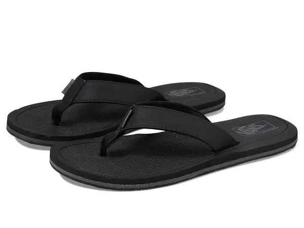 VANS Nexpa Synthetic Checkerboard Flip Flops - Black