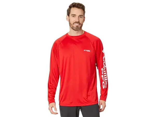 Columbia Terminal Tackle Long Sleeve Shirt - Red