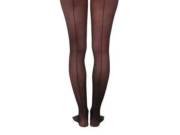 Wolford Individual 10 Back Seam Tights - Black