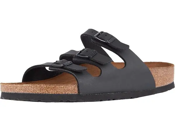 BIRKENSTOCK Florida Soft Footbed Birko-flor Sandals - Black