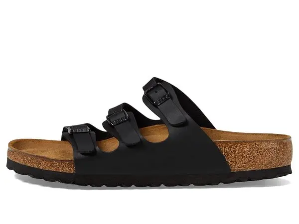 BIRKENSTOCK Florida Soft Footbed Birko-flor Sandals - Black