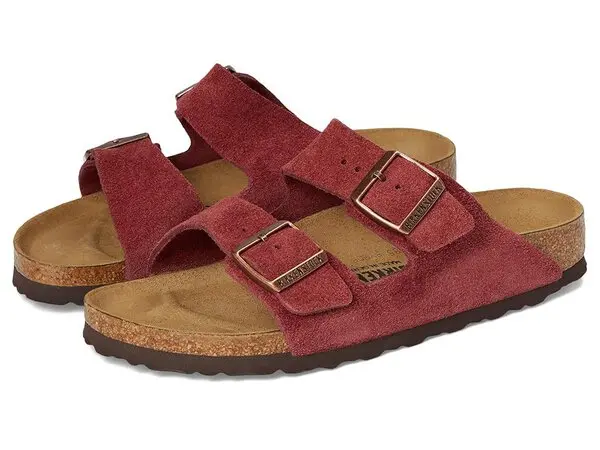 BIRKENSTOCK Arizona Suede Sandals - Brown