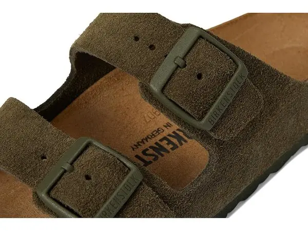 BIRKENSTOCK Arizona Suede Sandals - Gray