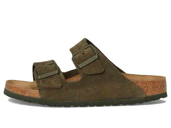BIRKENSTOCK Arizona Suede Sandals - Gray