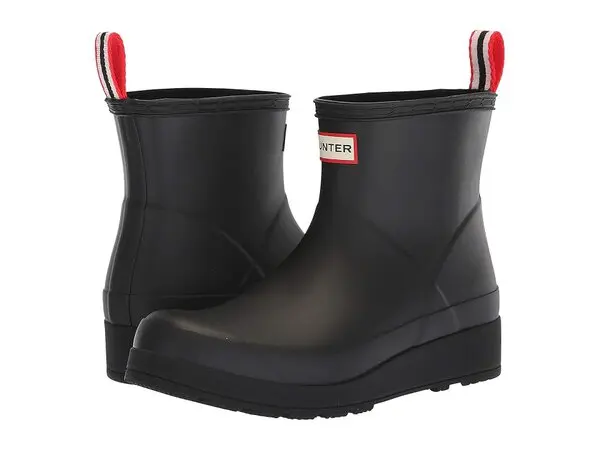 Hunter Play Short Boot Waterproof Rubber Rain Boots - Black