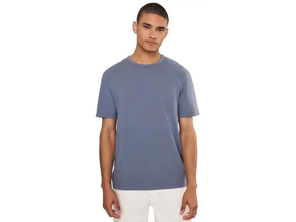 Vince Garment Dye Short Sleeve Crew Clothing True - Blue