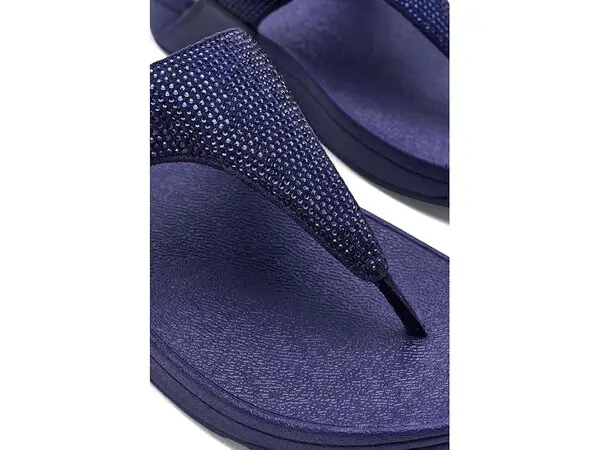 Fitflop Lulu Crystal Embellished Toe Post Sandals - Blue