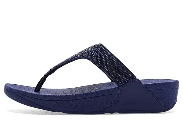 Fitflop Lulu Crystal Embellished Toe Post Sandals - Blue